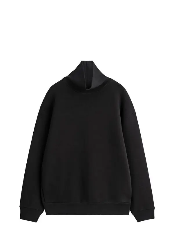 Cos Scuba Mock-neck Sweatshirt - Black