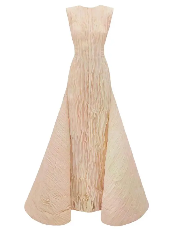 GEMY MAALOUF Crinkled Gown - Neutrals