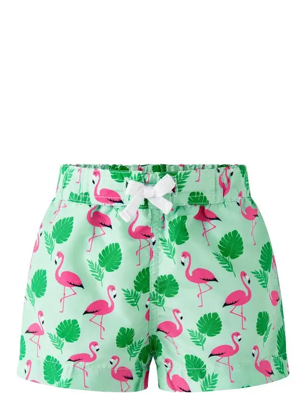 RACHEL RILEY Flamingo Print Shorts - Green
