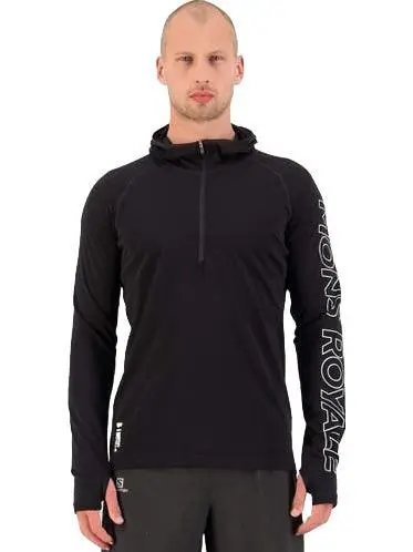 MONS ROYALE Temple Tech Hooded Zip Top - Black Ii