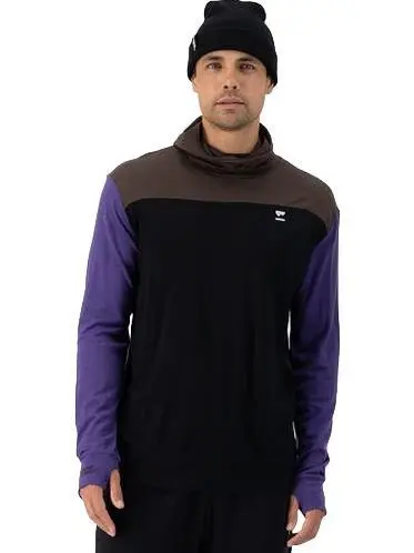 MONS ROYALE Yotei Powder Hoodie - Violet/cedar/black