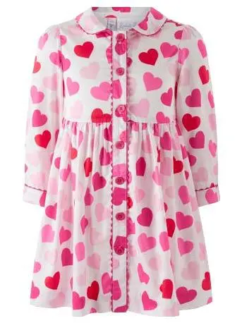 RACHEL RILEY Scatter Heart Button-front Dress - Pink