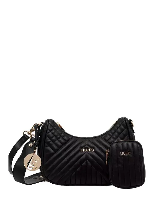 Liu Jo Quilted Satchel With Charm - Black