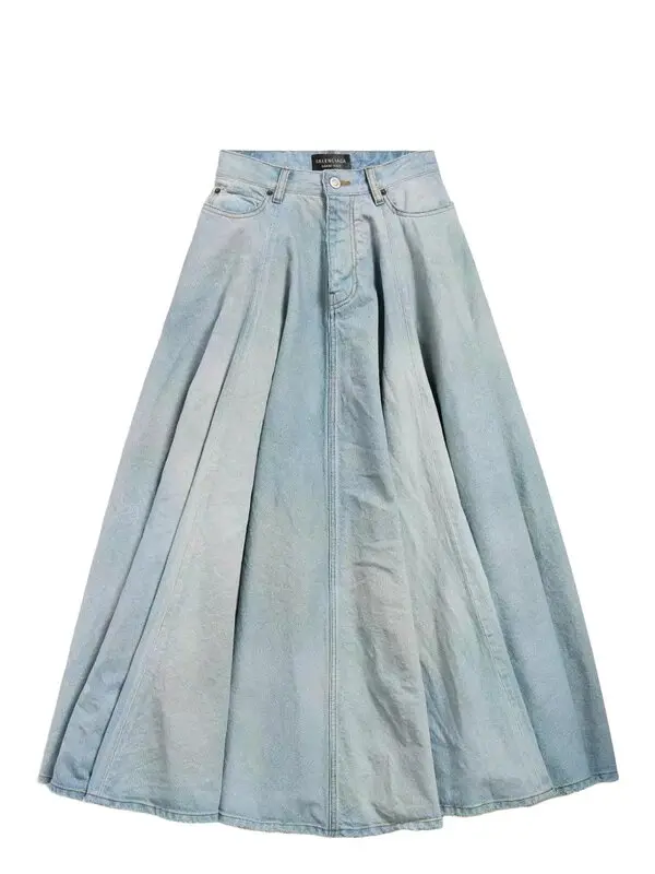 Balenciaga Fringe-detail Maxi Skirt - Blue