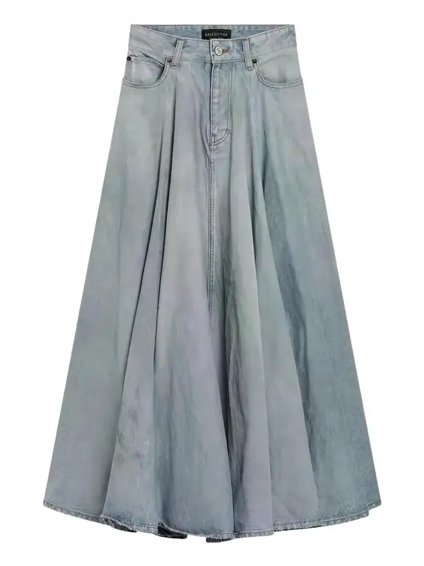 Balenciaga Fringe-detail Maxi Skirt - Blue