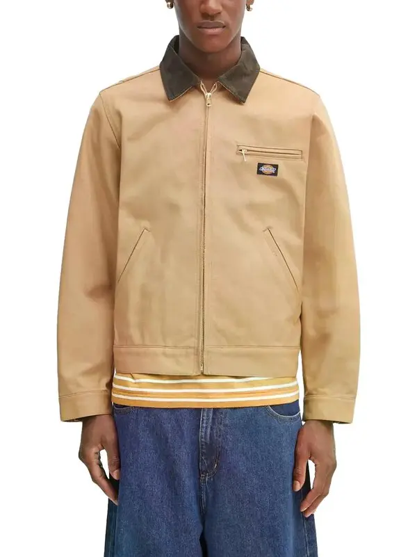 WACKO MARIA Corduroy-collar Zip-up Jacket - Brown