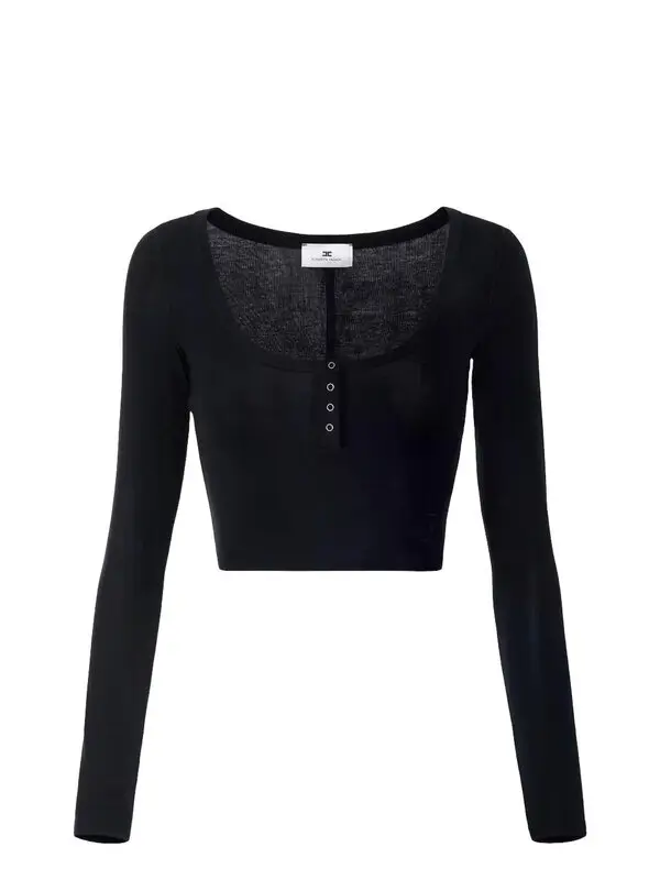 Elisabetta Franchi Long-sleeve Top - Black