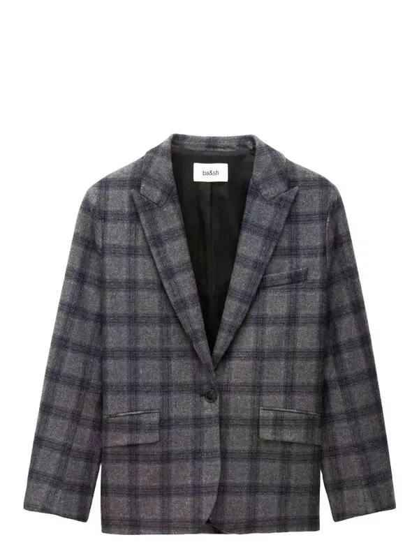 Ba&sh Checked Single-breasted Blazer - Grey