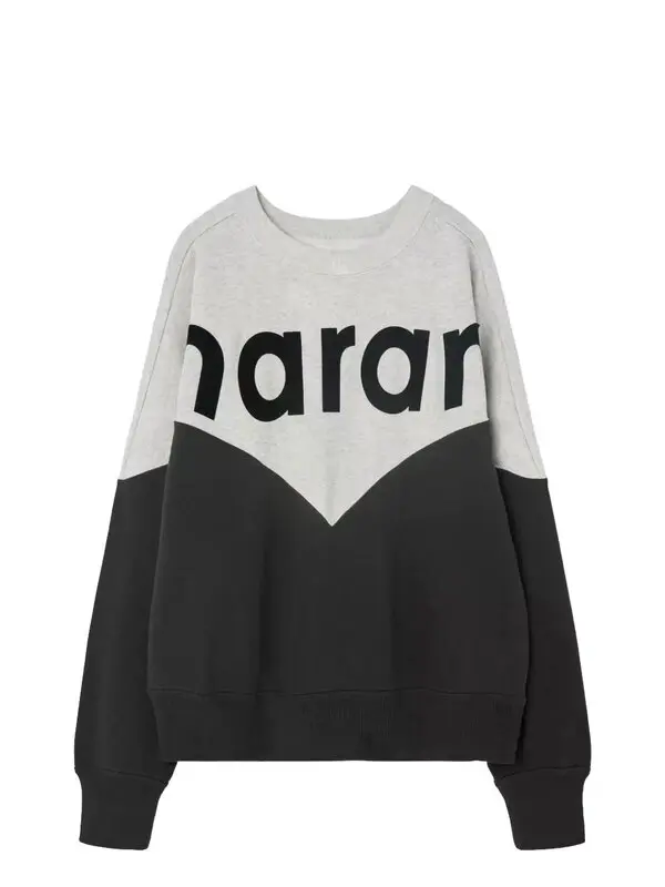 Isabel Marant Logo-detail Colour-block Sweatshirt - Grey