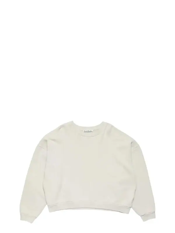 Acne Studios Rubber Logo Fleece Sweatshirt - Neutrals