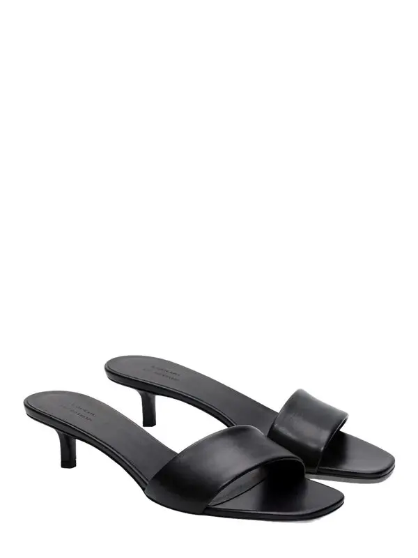 Loulou De Saison Andy Heeled Mules - Black