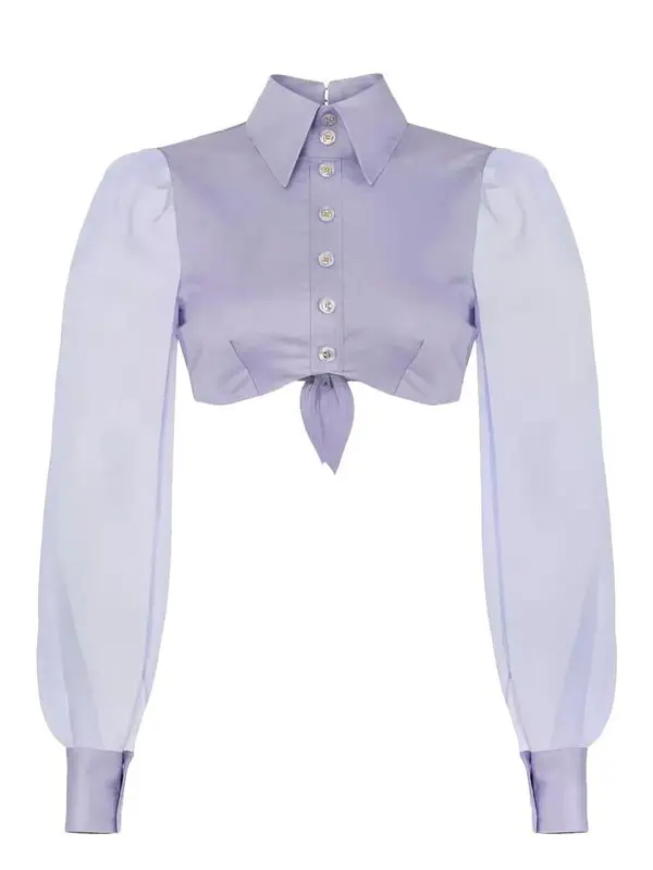 Elisabetta Franchi Balloon-sleeve Shirt - Purple