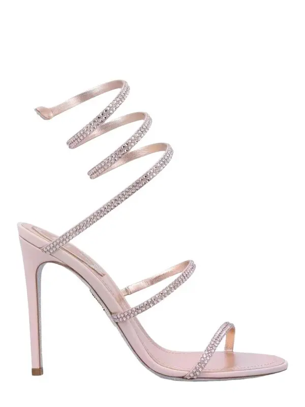 Rene Caovilla Cleo Rhinestone Spiral Pumps - Pink