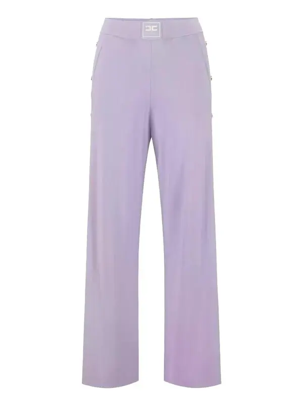 Elisabetta Franchi Wide Leg Trousers - Purple
