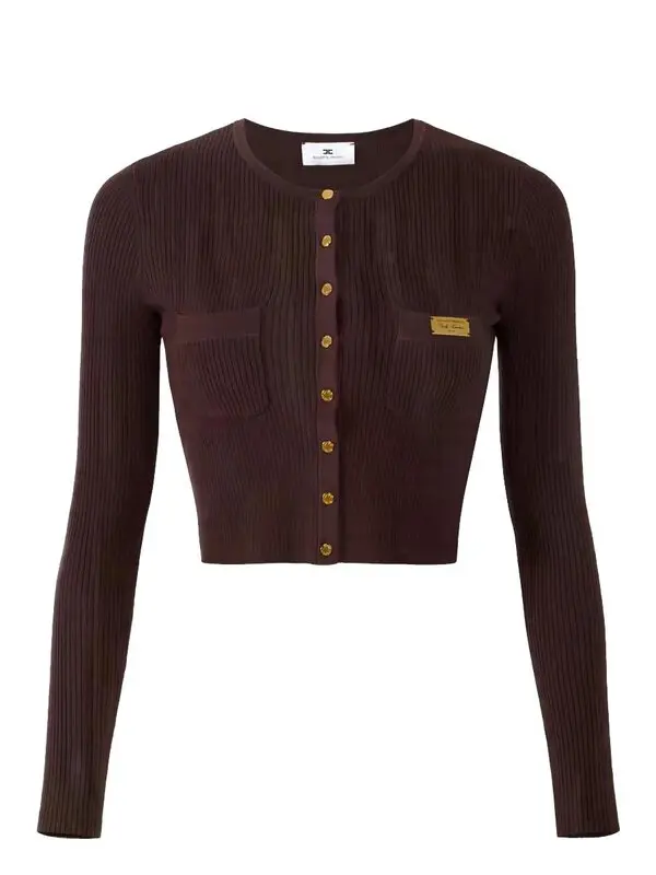 Elisabetta Franchi Buttoned Cardigan - Brown