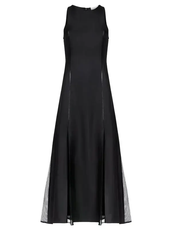 Loulou De Saison Iraka Lace-stitching Midi Dress - Black