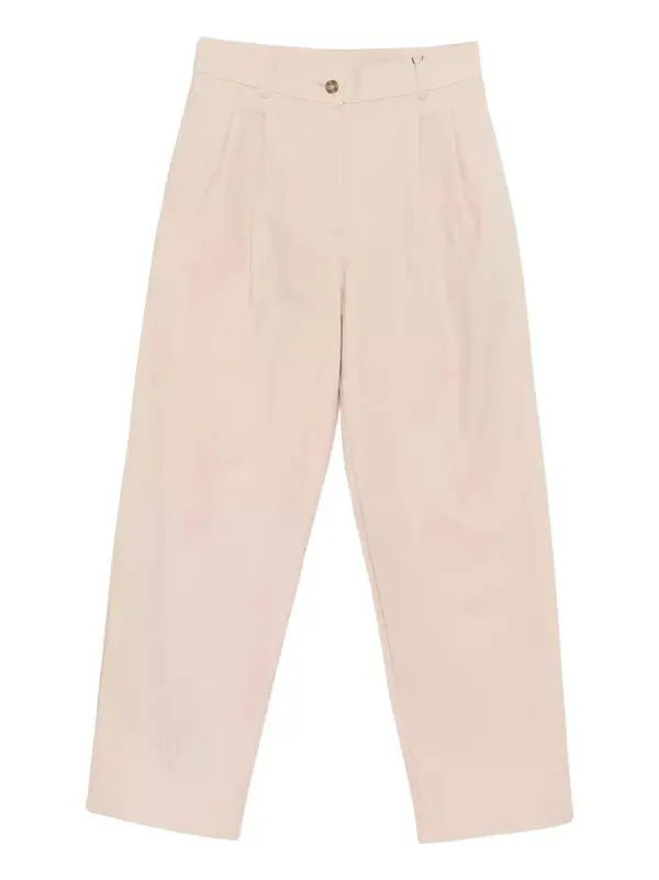 Calvin Klein Button Pleated Trousers - Neutrals