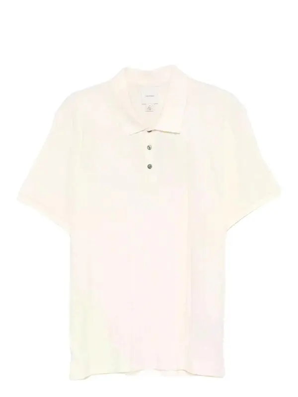 Calvin Klein Logo-jacquard Polo Shirt - Neutrals