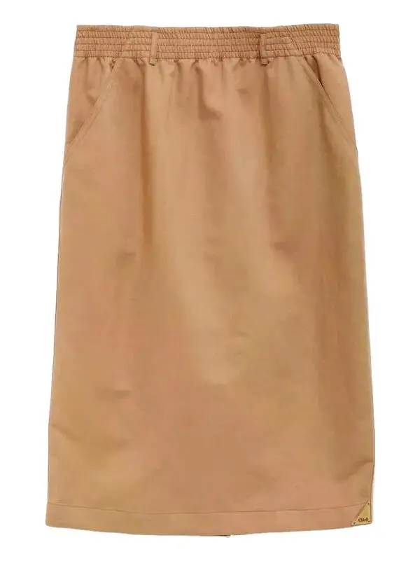 Chloé Elastic-waist Skirt - Neutrals
