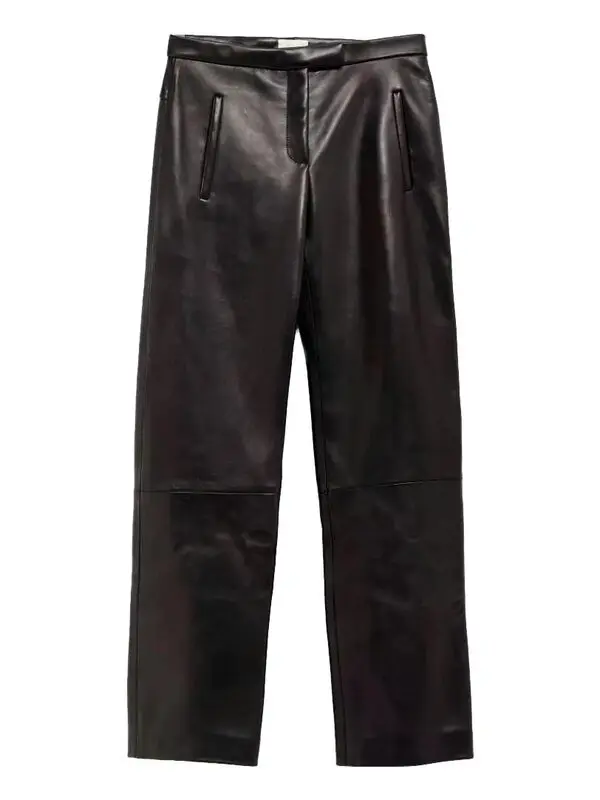 Khaite Leather Trousers - Black