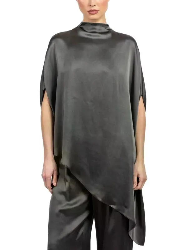 Lapointe Asymmetric Tunic Top - Grey