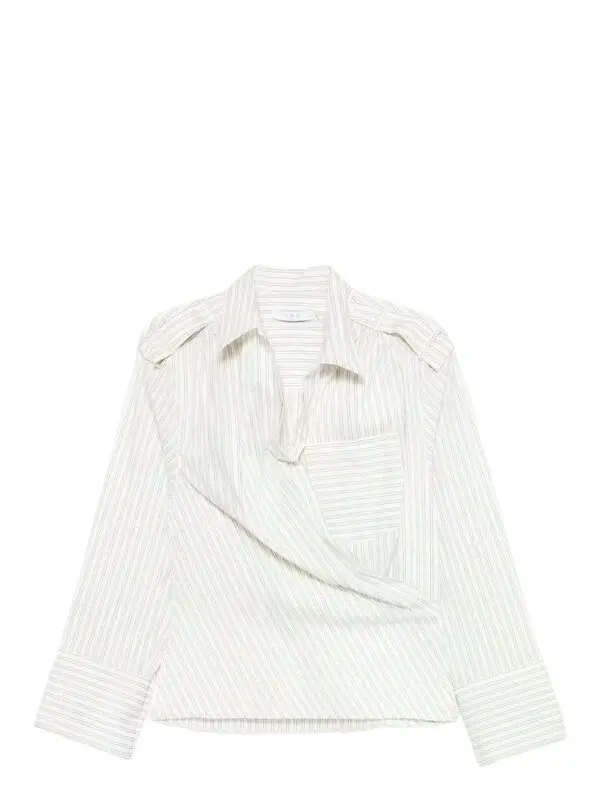 IRO PARIS Striped Lace Shirt - Neutrals