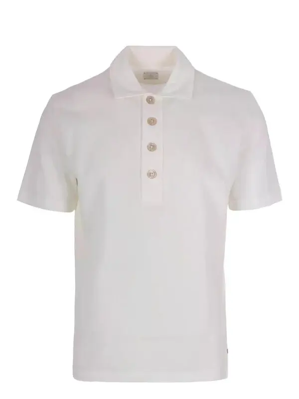 Eleventy Buttoned Polo Shirt - White