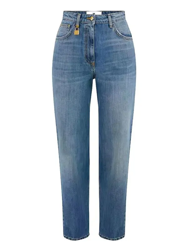 Elisabetta Franchi Padlock Balloon Jeans - Blue