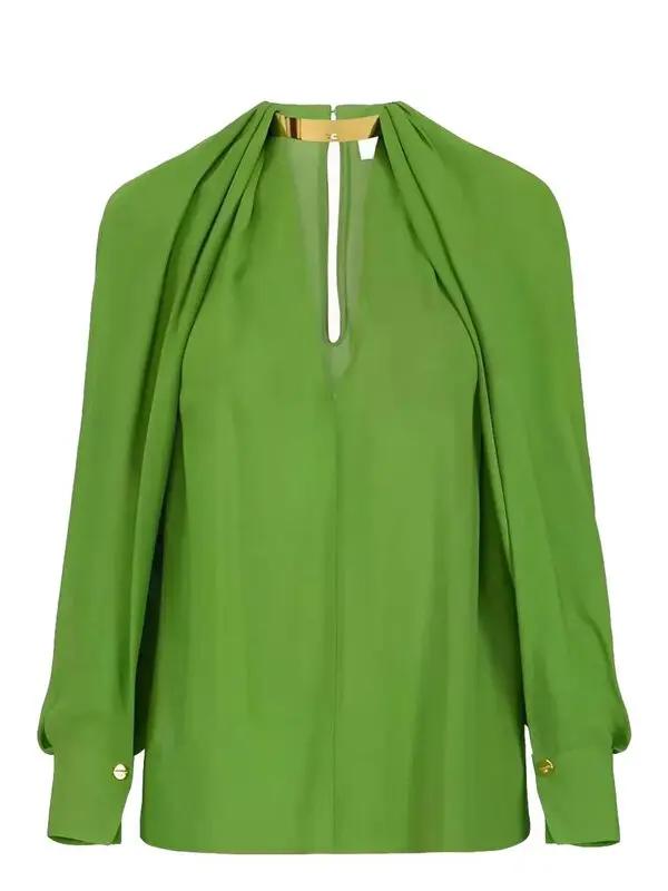 Elisabetta Franchi Cape-sleeves Blouse - Green