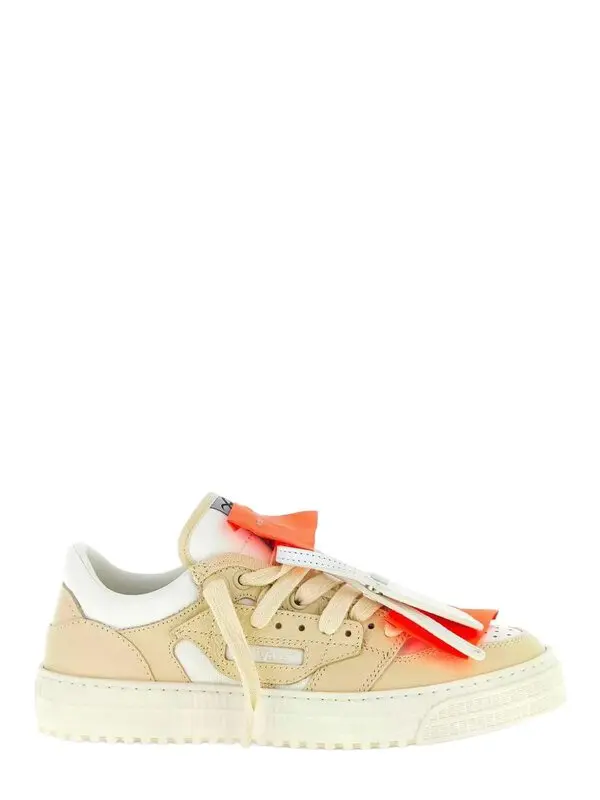 Off-White Two-tone Low Top Sneakers - Neutrals