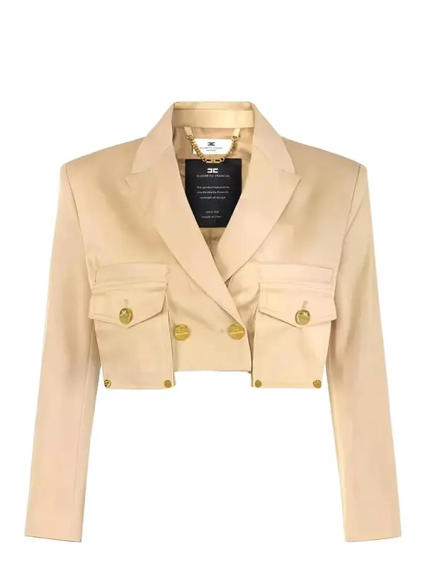 Elisabetta Franchi Cargo-pocket Double-breasted Jacket - Neutrals