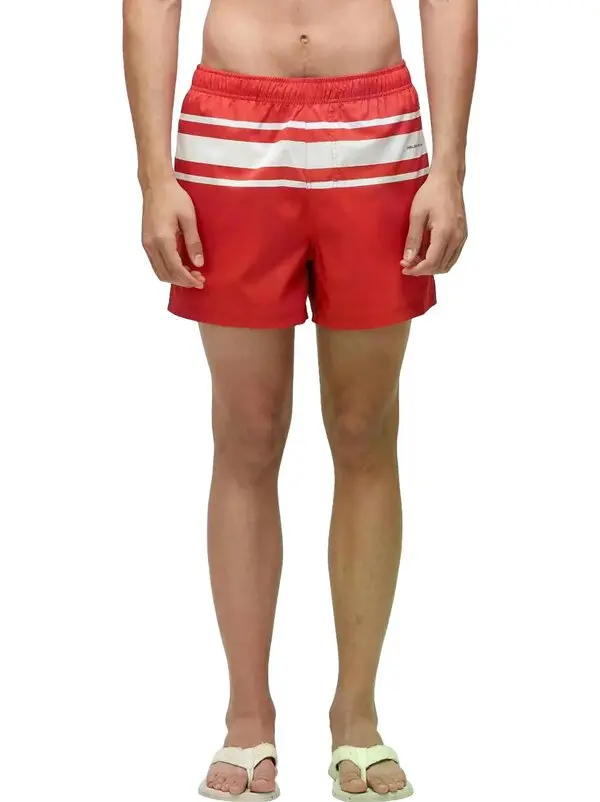 OSKLEN Striped-detail Deck Shorts - Red