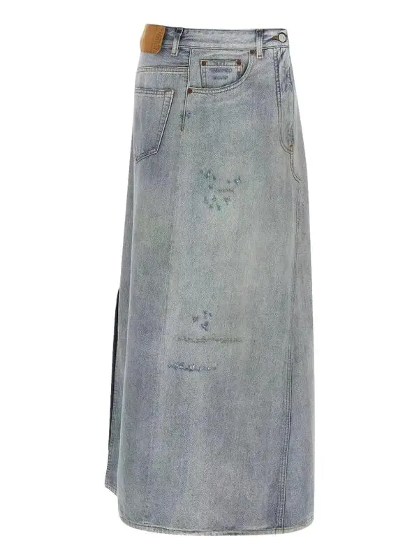 MAISON MARGIELA Asymmetric Denim Skirt - Blue