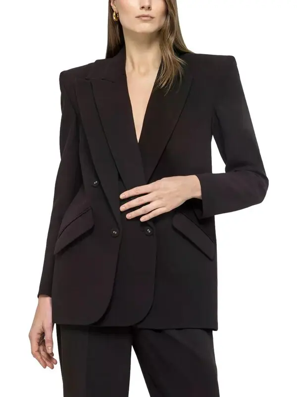 NISSA Layered-detail Blazer - Black