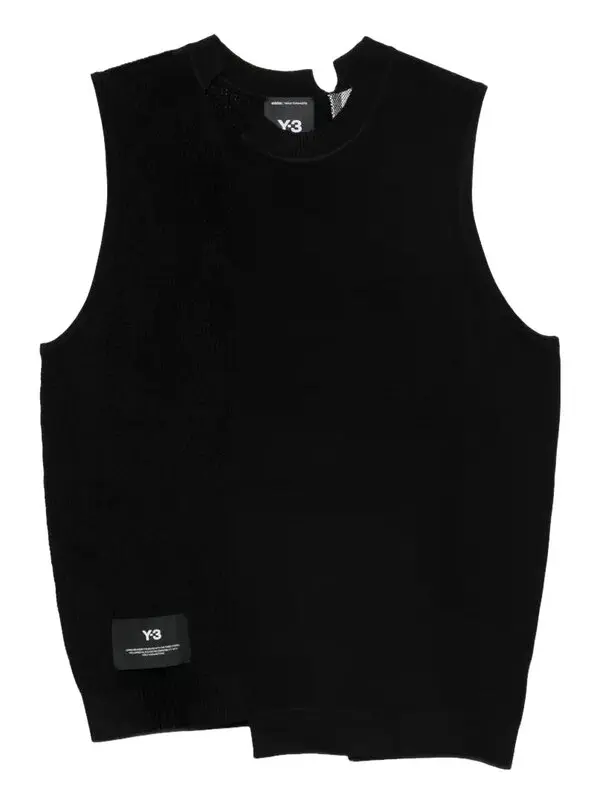 Y3 Gfx Knit Tank Top - Black