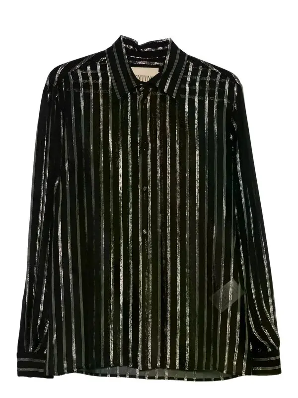 Valentino Garavani Striped-pattern Shirt - Black
