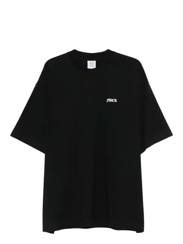 Vetements Lettering-print T-shirt - Black