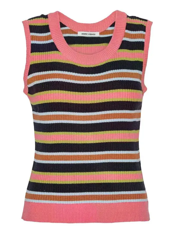 Henrik Vibskov Knitted Striped Vest - Blue
