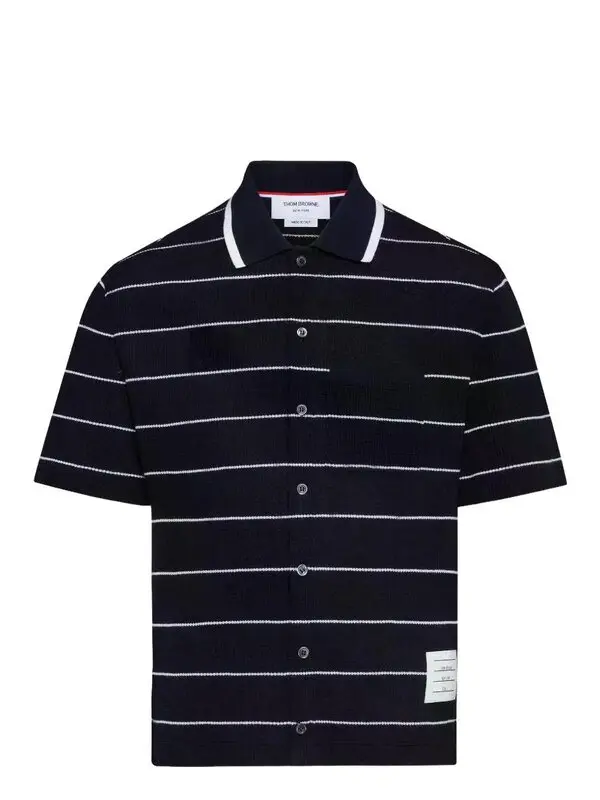 Thom Browne Stripepattern Short-sleeve Shirt - Blue