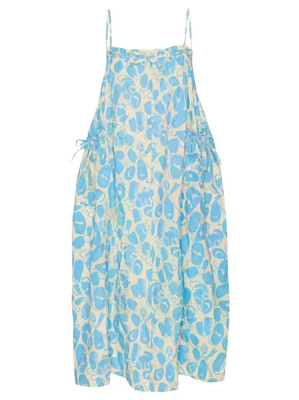 Henrik Vibskov Rooster Printed Midi Dress - Neutrals