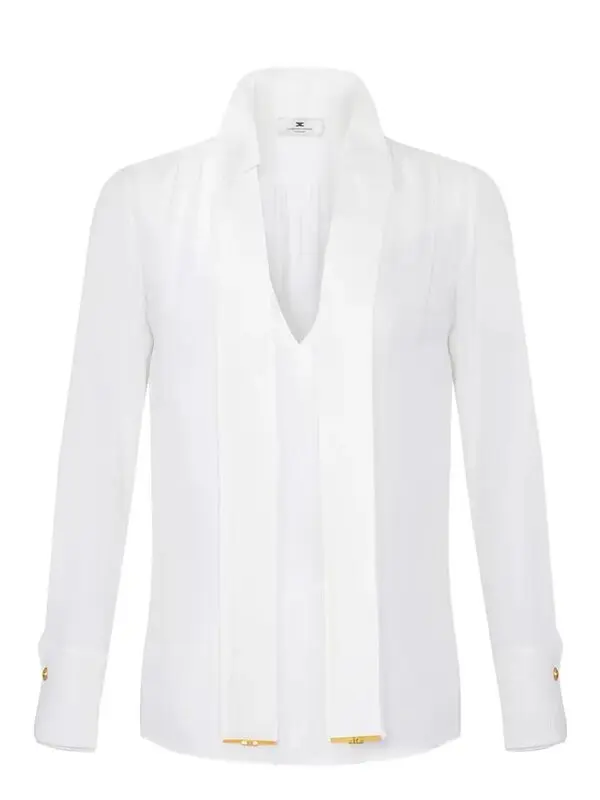 Elisabetta Franchi V-neck Blouse - White
