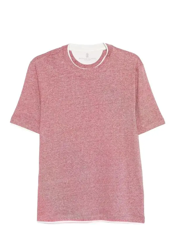 Brunello Cucinelli Trimmed T-shirt - Red