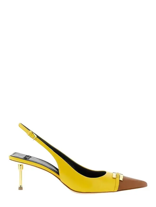 Elisabetta Franchi Contrast Toe Slingback Pumps - Yellow
