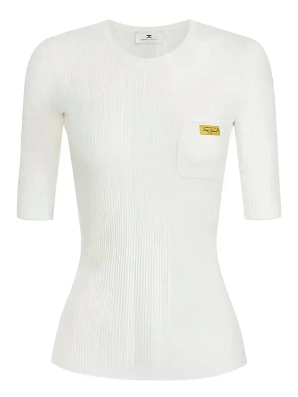 Elisabetta Franchi Logo-detail Top - White