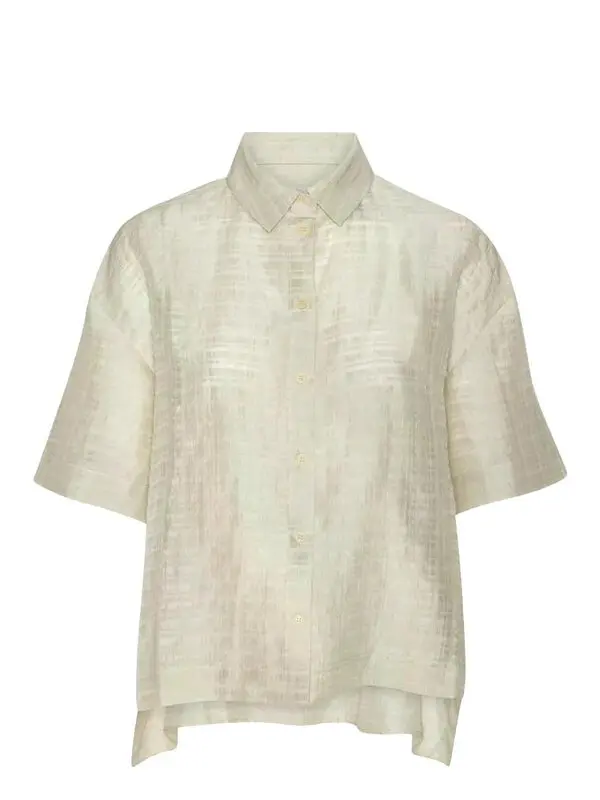 Henrik Vibskov Buttoned Short-sleeve Top - Neutrals