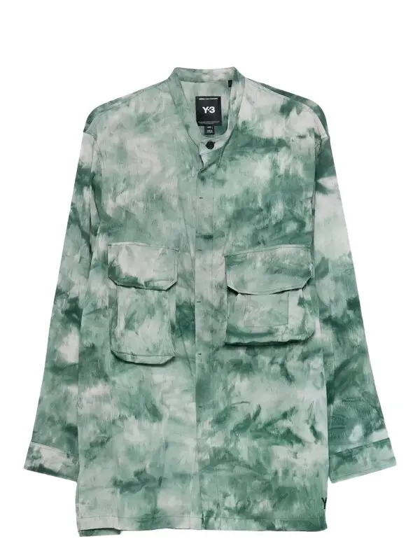 Y3 Aop Tie-dye Pocket Shirt - Green