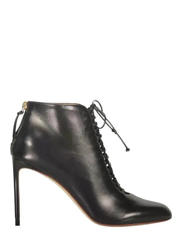 FRANCESCO RUSSO Lace-up Heeled Boots - Black