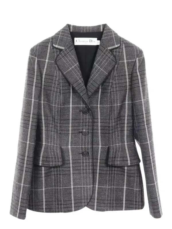Dior Checked Blazer - Grey