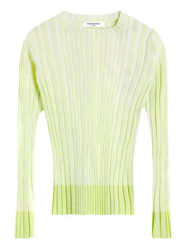 Maison Kitsuné Striped Knitwear - Yellow