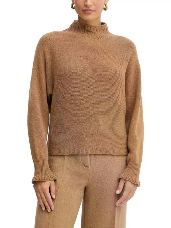 TWINSET Mock-neck Knitted Sweater - Brown
